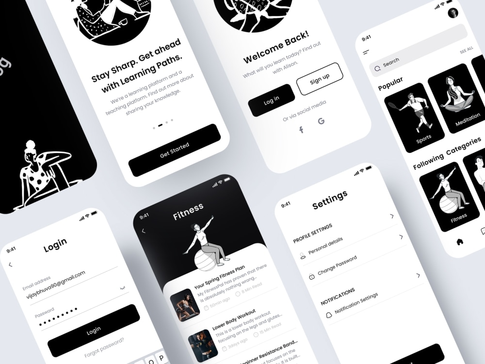 A complete Mobile App Design (iOS/Android) in Figma | Upwork