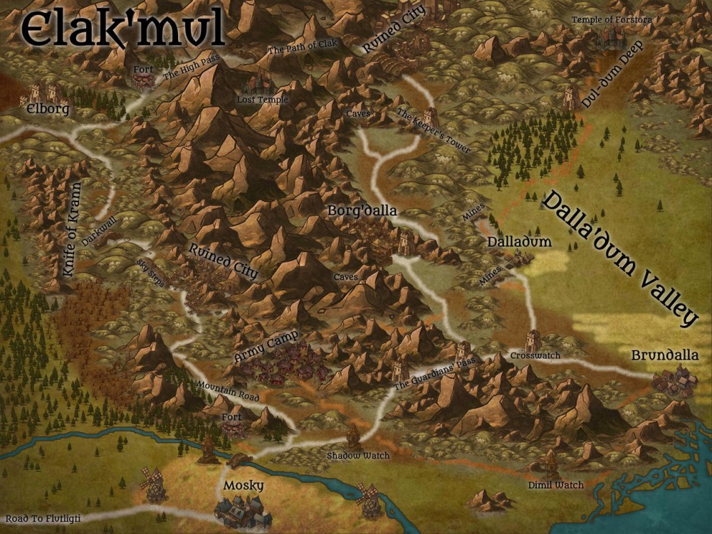 A Videogame or Board Game dnd Novel Fantasy Medieval Sci Fi RPG Map ...