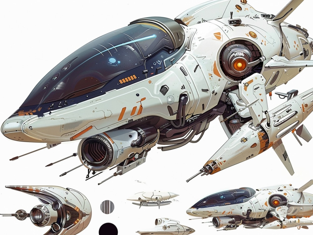 A sci fi spaceship illustration for you | Upwork