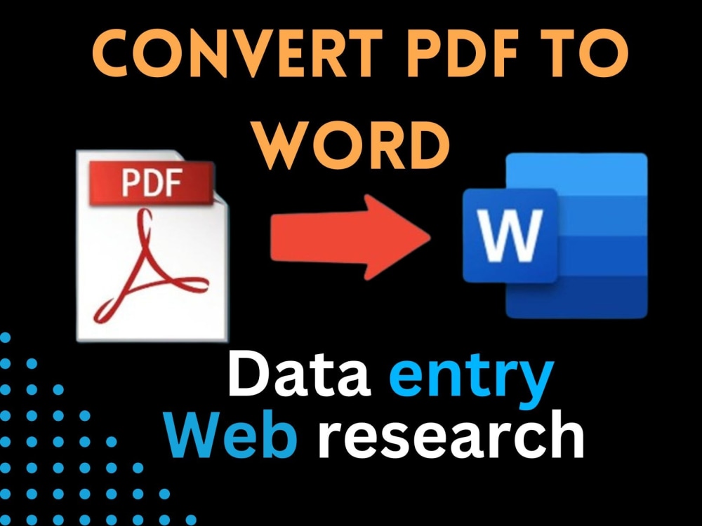 PDF to Word & Excel conversion | data entry | Typing in MS Word | Upwork