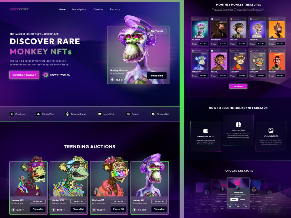 A NFT landing page design | NFT website design | Upwork