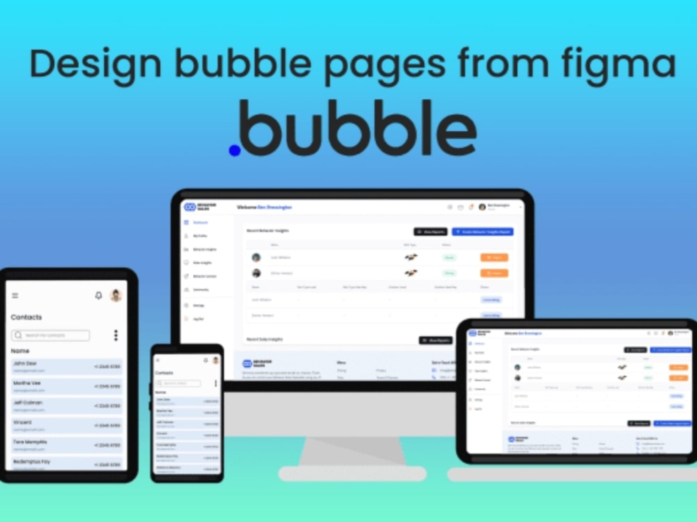 A figma to Bubble.io pages | Upwork