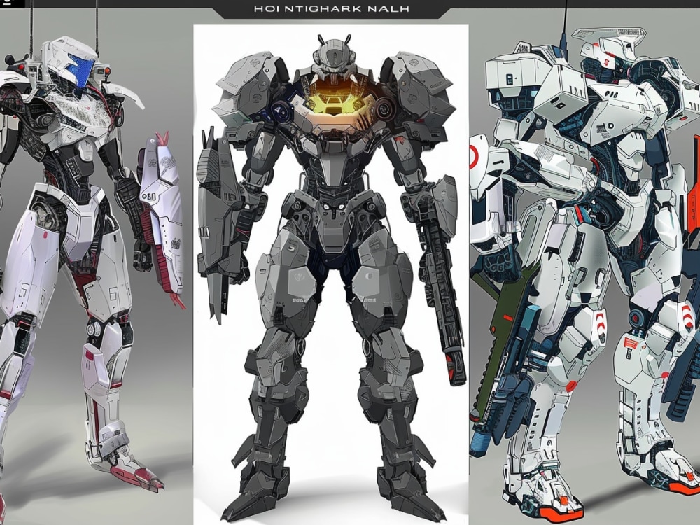 Draw mecha robot armor character concept for you | Upwork