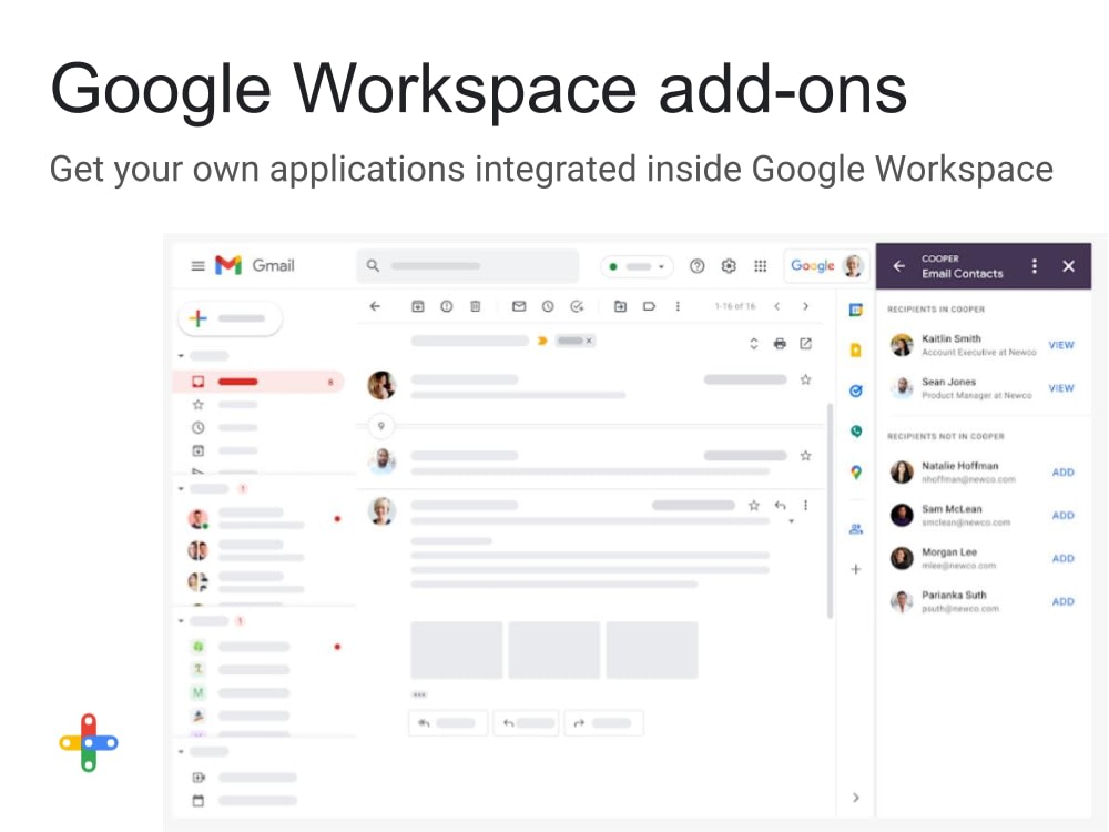 A Google Workspace Add-on for your Domain or Marketplace. | Upwork
