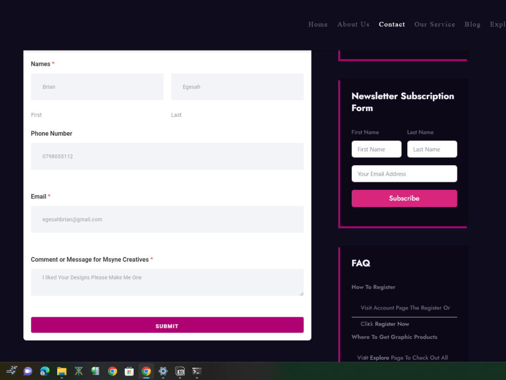 A Visually Appealing Portfolio Website | Upwork