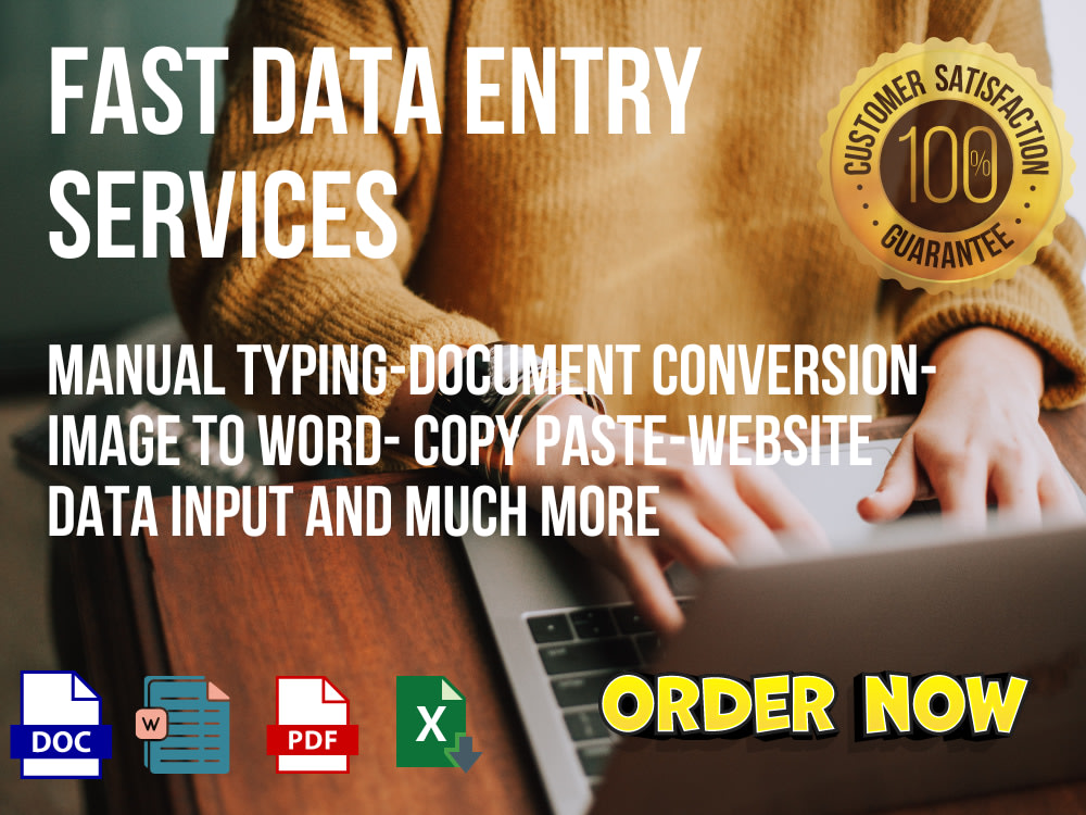 Fast copy Paste data entry, manual typing, convert PDF to Word and Excel | Upwork