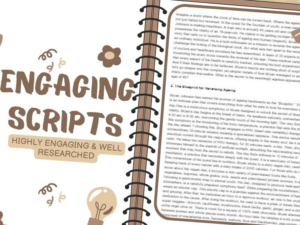 A well researched youtube video script for your channel | Upwork