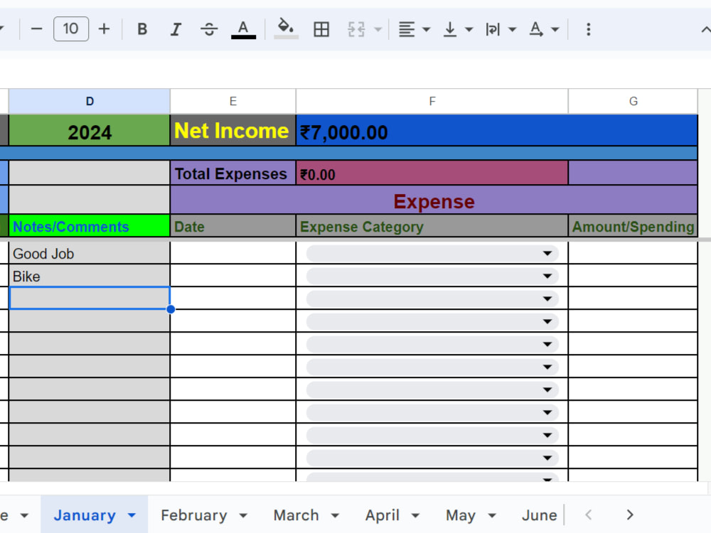 Personal | Business : Income & Expense Management Sheet | Upwork