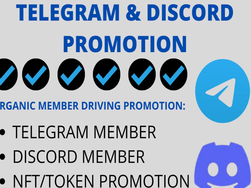 Telegram promotion, discord channel growth bring active member | Upwork