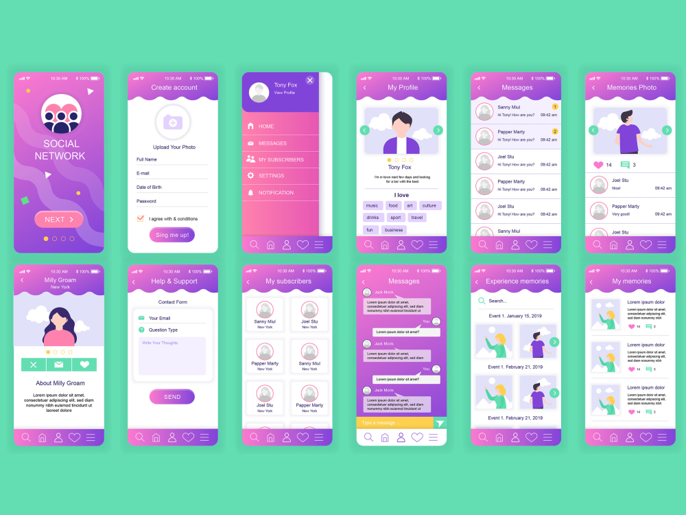 Unique UI UX design for your mobile app and web apps | Adobe XD | Upwork