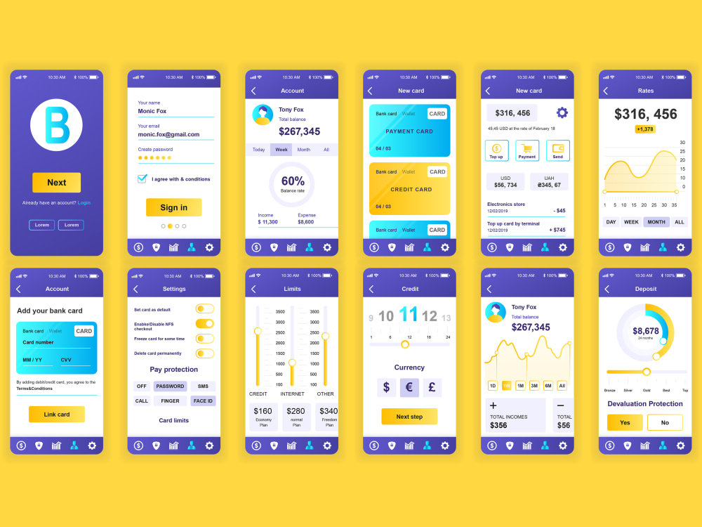 Unique UI UX design for your mobile app and web apps | Adobe XD | Upwork