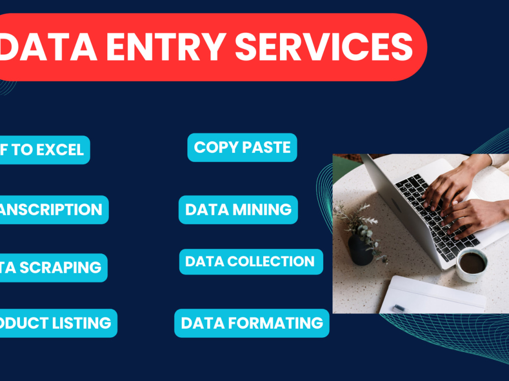 Data entry, PDF to excel, product listing, data mining, scraping etc ...