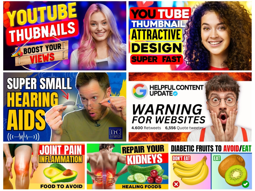 Eye catching youtube thumbnail designs with high CTR | Upwork