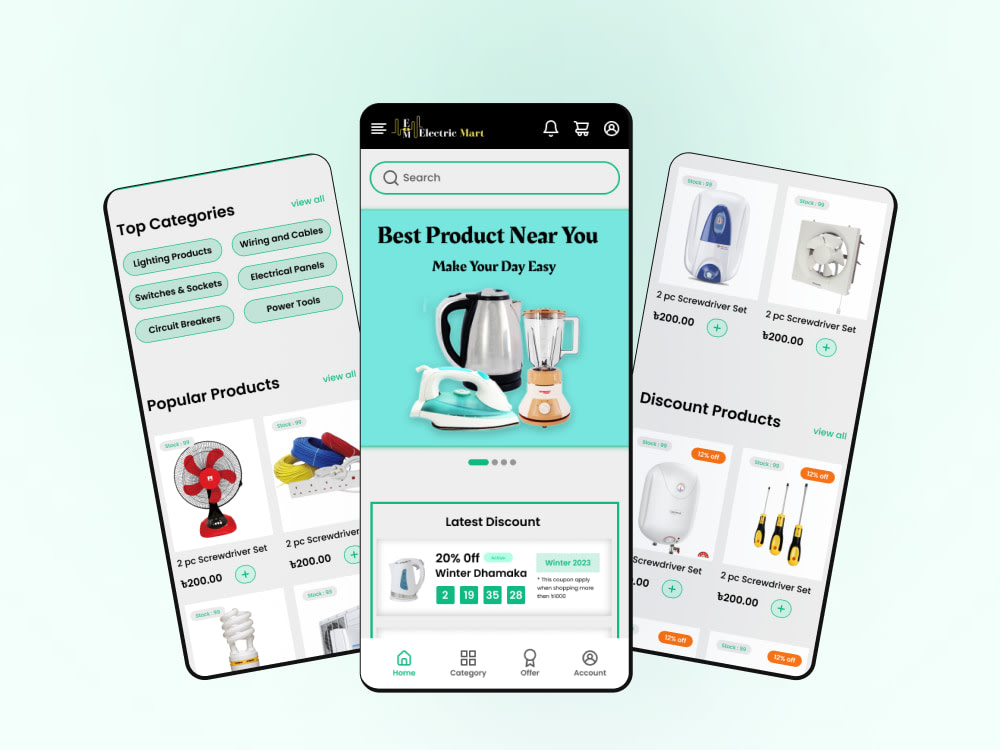 Professional UI/UX design of mobile App in figma | Upwork