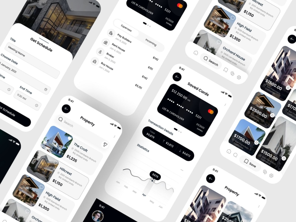 A Modern & Clean Real Estate Mobile App UIUX Design | Figma Expert | Upwork