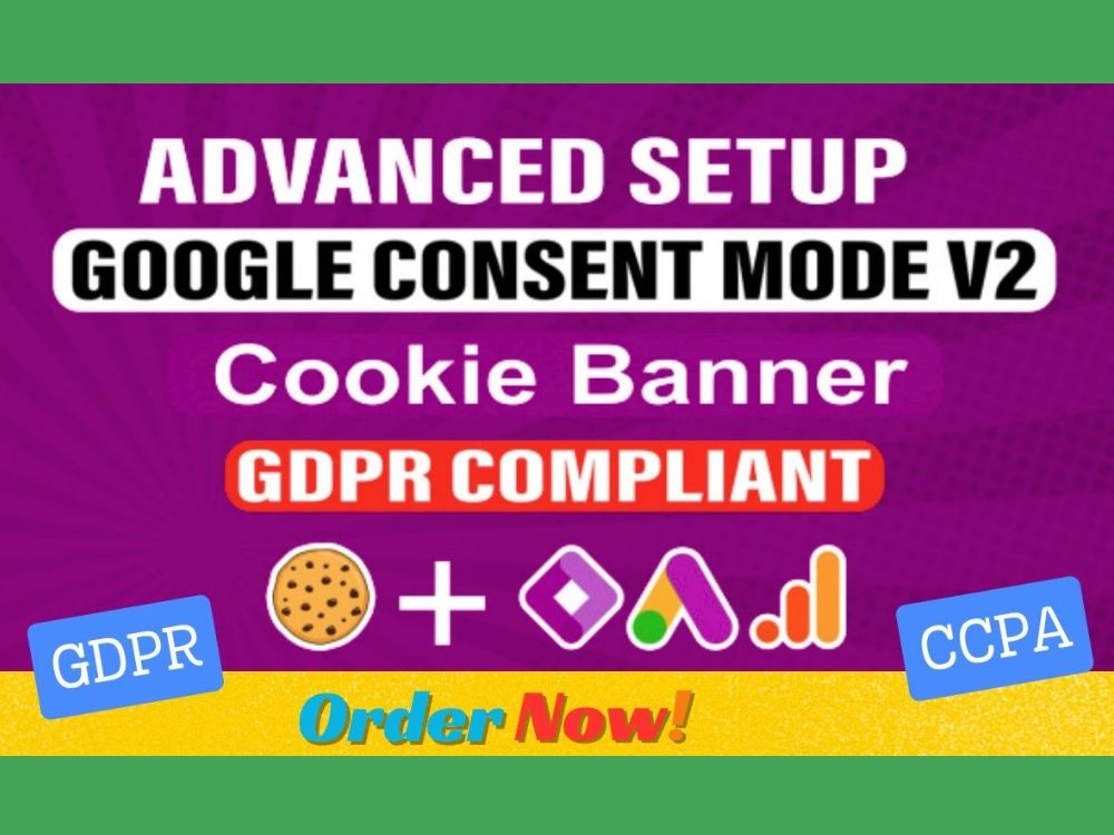 Updated gdpr, ccpa, tcf compliant google consent mode v2 consent banner ...