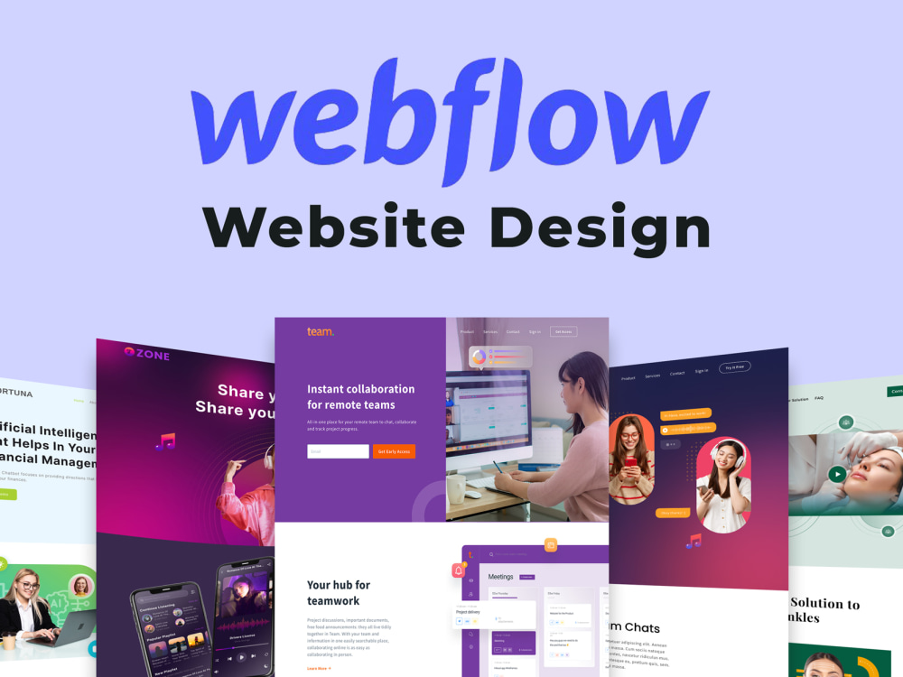 Simple Website Landing Page in Webflow - Webflow Design & UI UX Design | Upwork