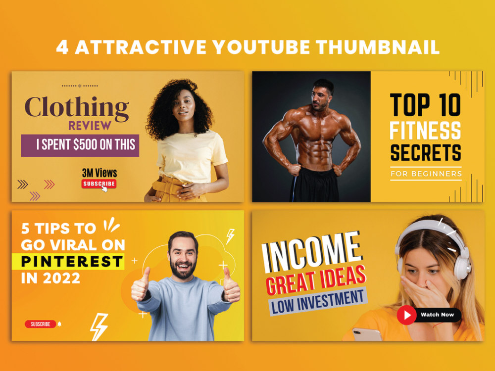 YouTube thumbnails design for YouTube marketing | Upwork
