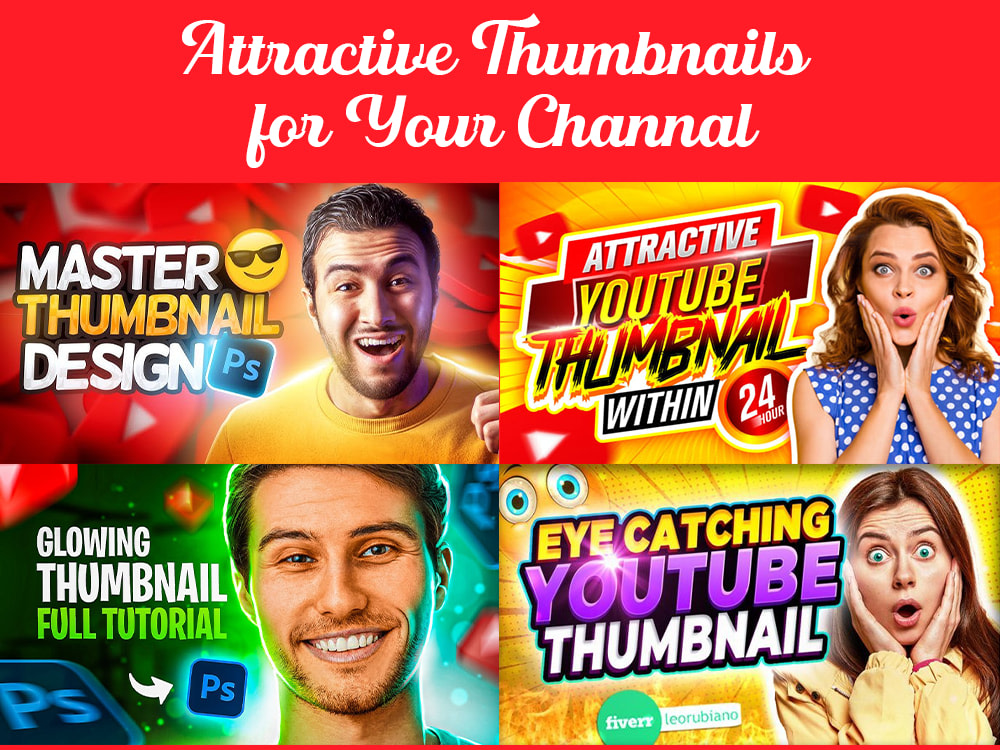 Attractive and eye catching YouTube Thumbnail Designs | Upwork