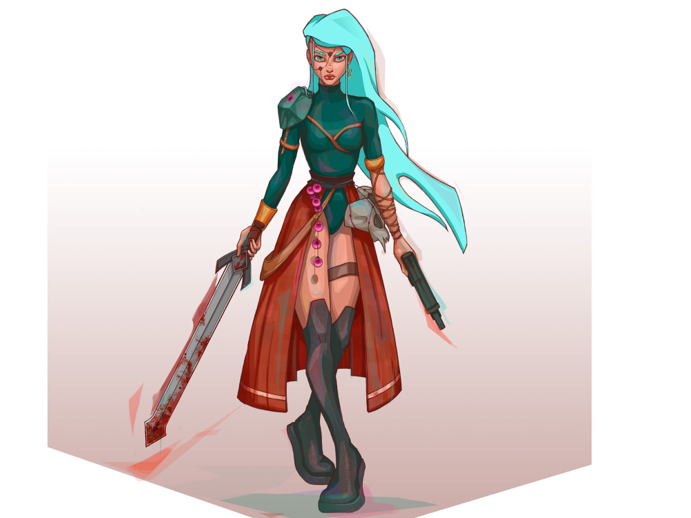Cool characters design illustration.Stylized heroes with their own ...