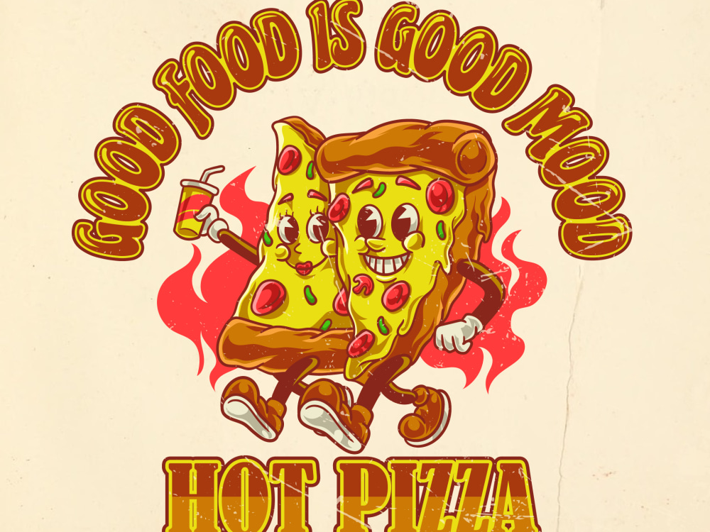 Vintage retro cartoon character logo mascot vector illustration format ...