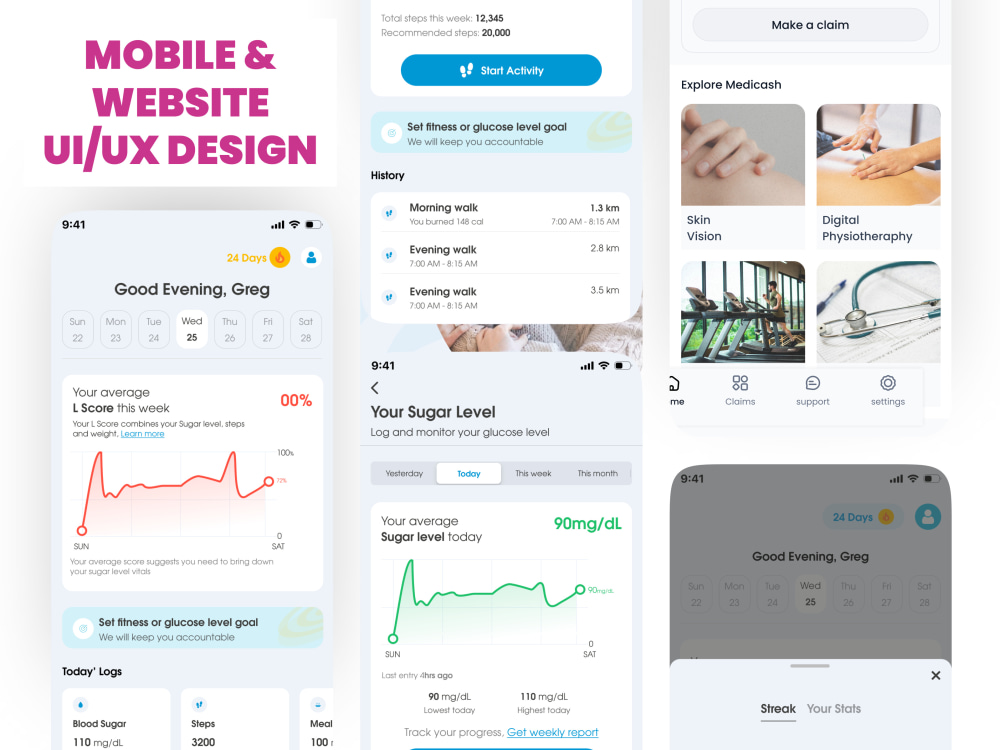 Website and Mobile UI/UX designs in Figma | UI/UX & Product design ...
