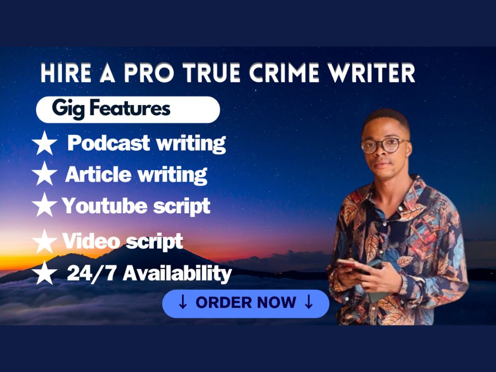 Suspenseful true crime script and true crime story research | Upwork