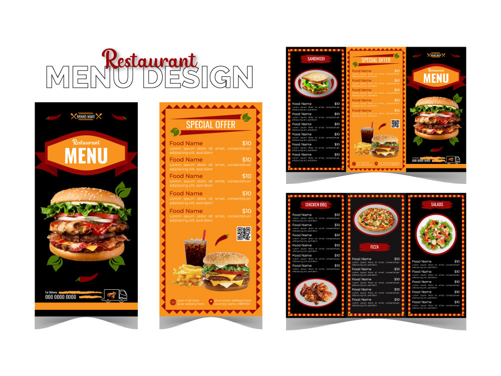 Food menu, food flyer, price list &restaurant menu design for your ...