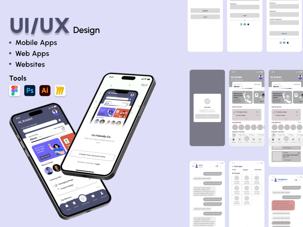App design, website and web app design in figma | Upwork
