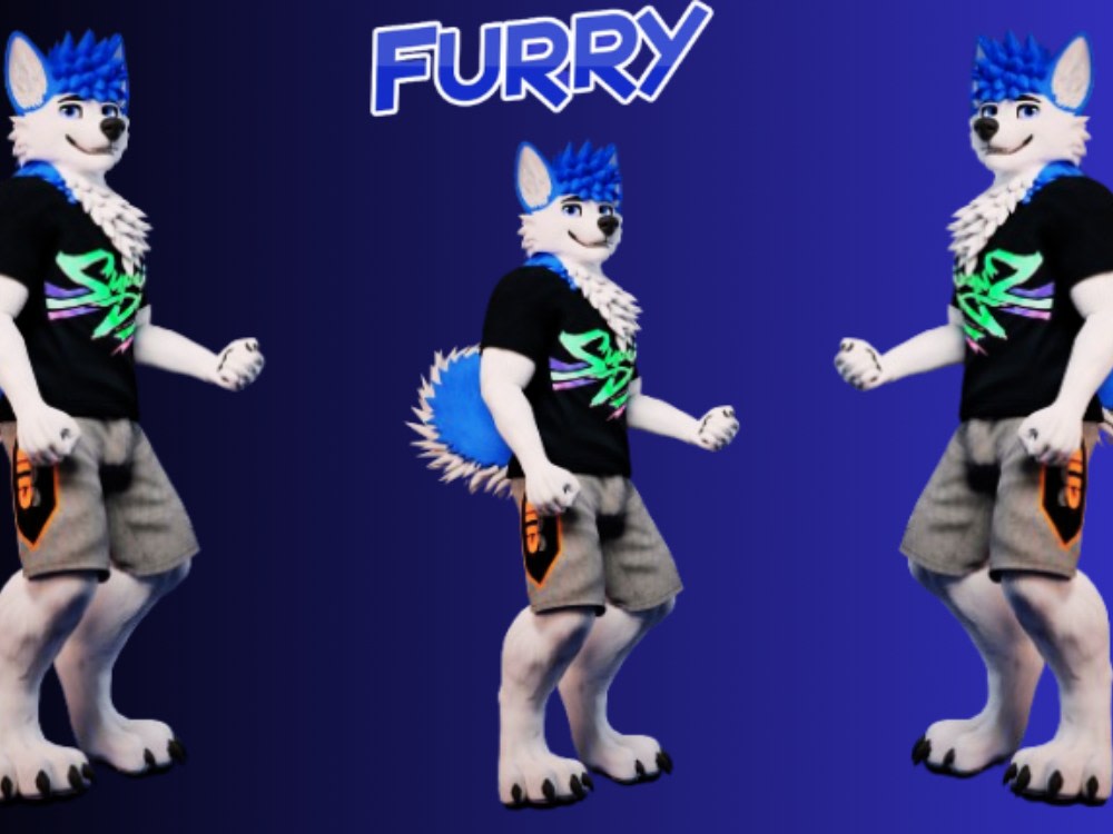 A custom 3d model, vrchat avatar, vr character, vr chat, vrc, furry ...