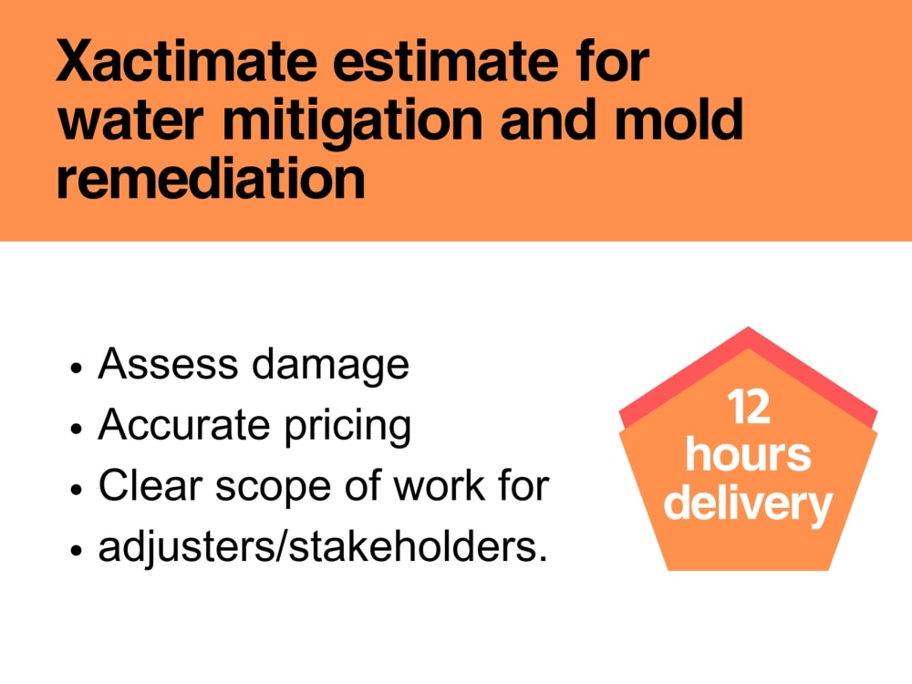 Xactimate estimate for water mitigation and mold remediation | Upwork