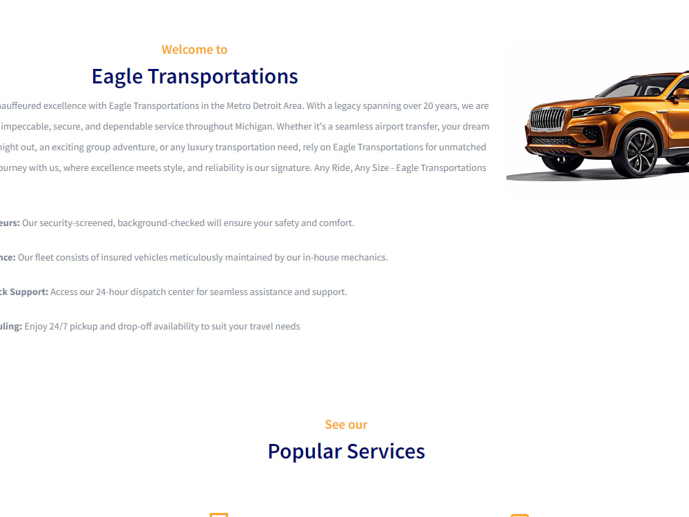 A transportation website made in react js | Upwork