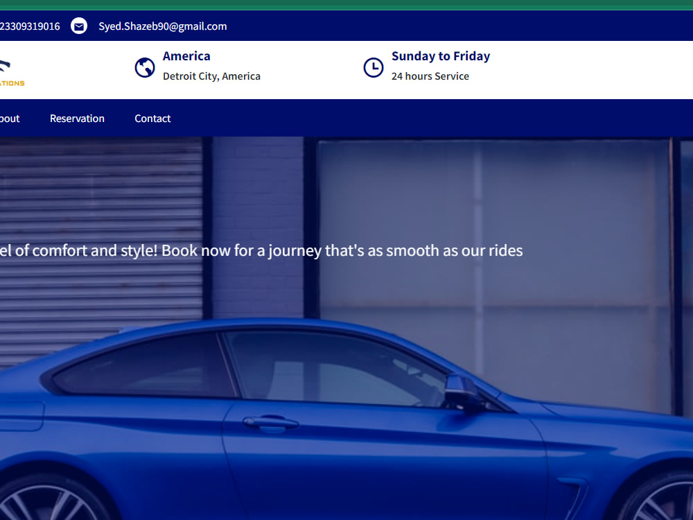 A transportation website made in react js | Upwork