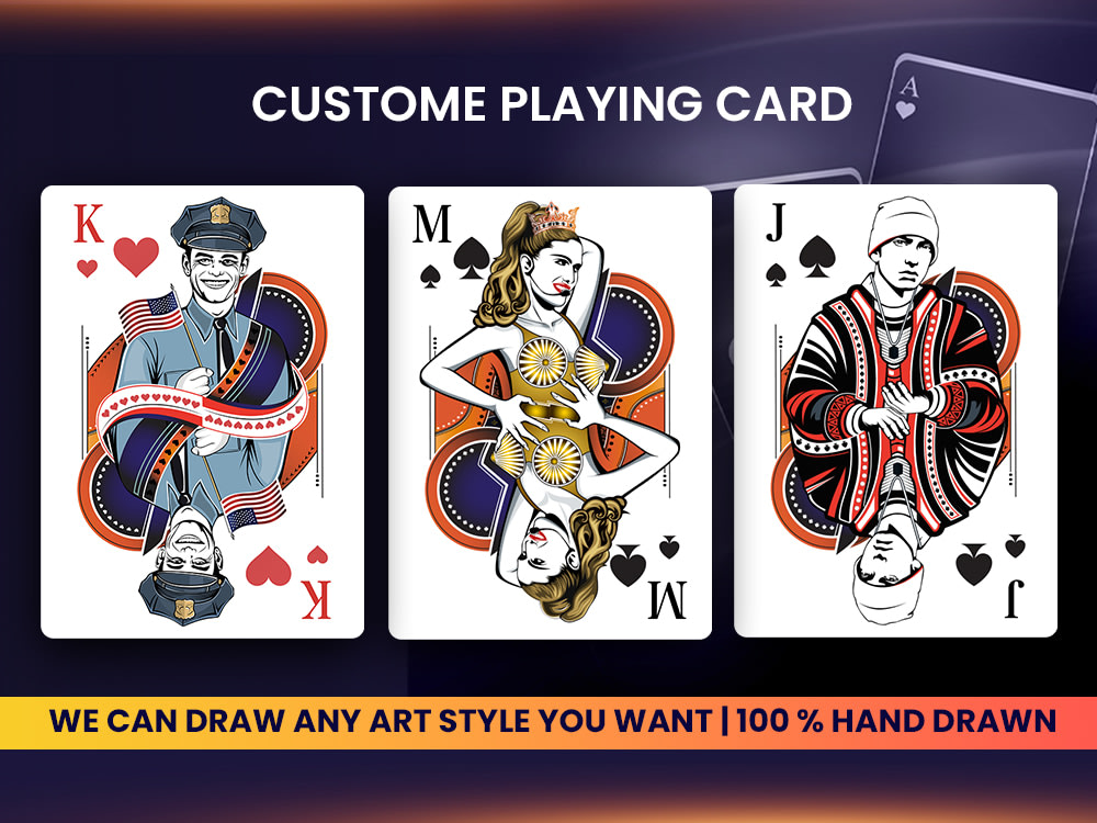 A custom playing card for you with a unique style | Upwork