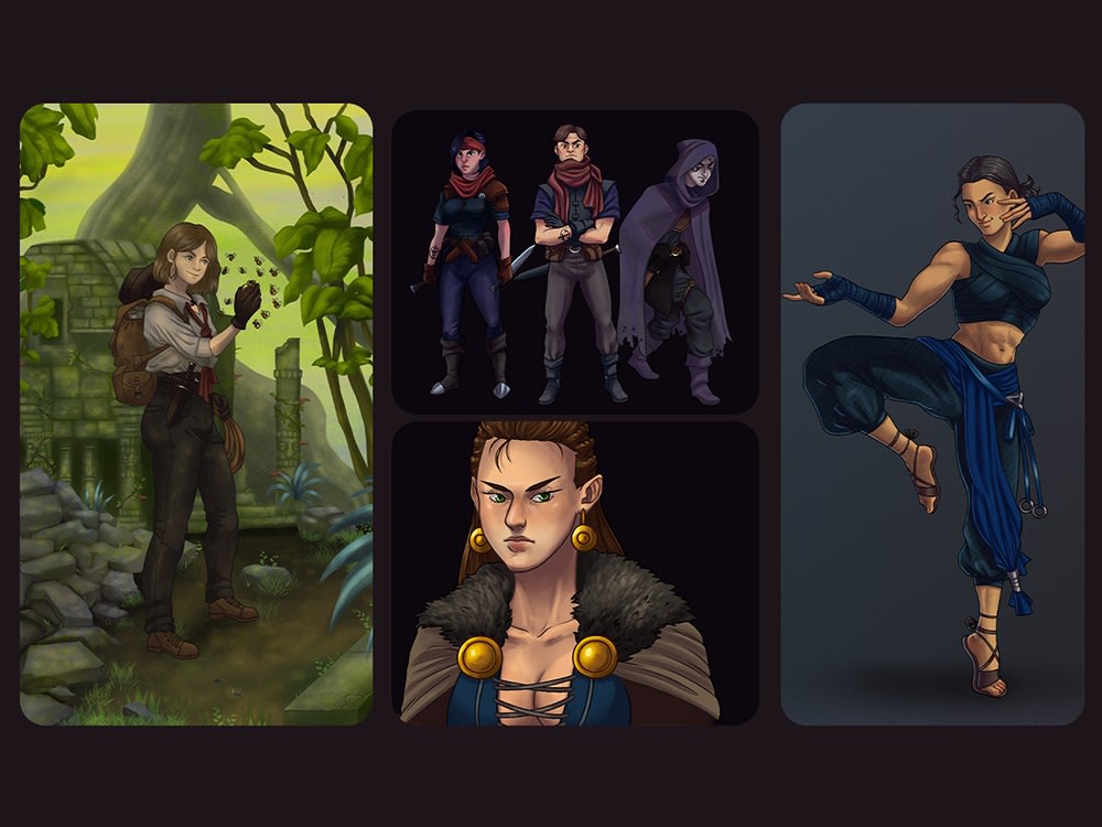 A fantasy character design or concept art illustration | Upwork