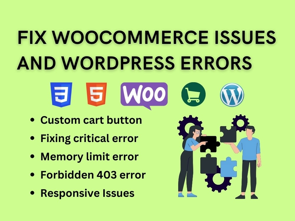 Fix Woocommerce Issues Wordpress Errors And Customize Themes In 24