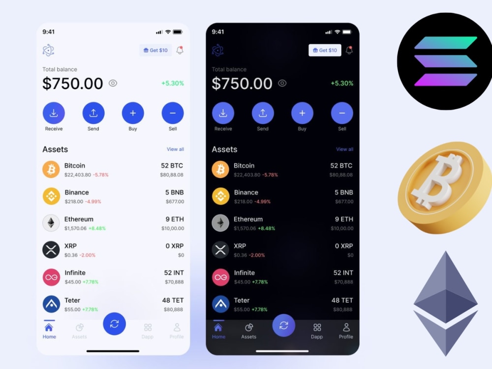 Native crypto wallet blockchain trust wallet binance dapp clone react app | Upwork