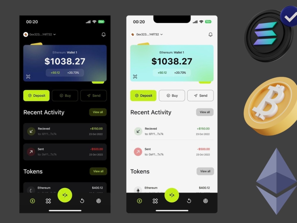 Native crypto wallet blockchain trust wallet binance dapp clone react app | Upwork