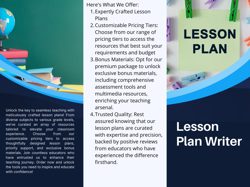 A Comprehensive Lesson Plans | Upwork