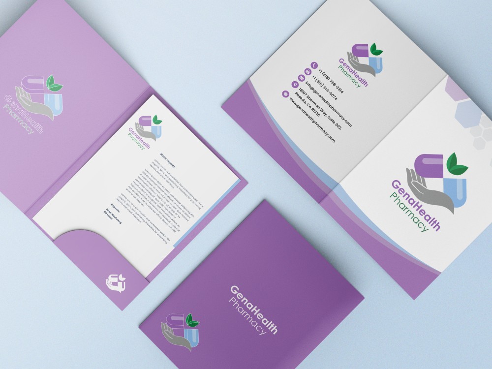 A corporate modern folder design, document folder, or custom folder ...