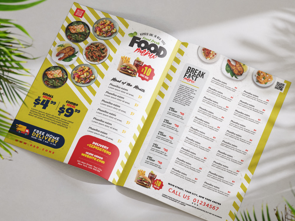 Design modern menu restaurant menu digital menu | Upwork