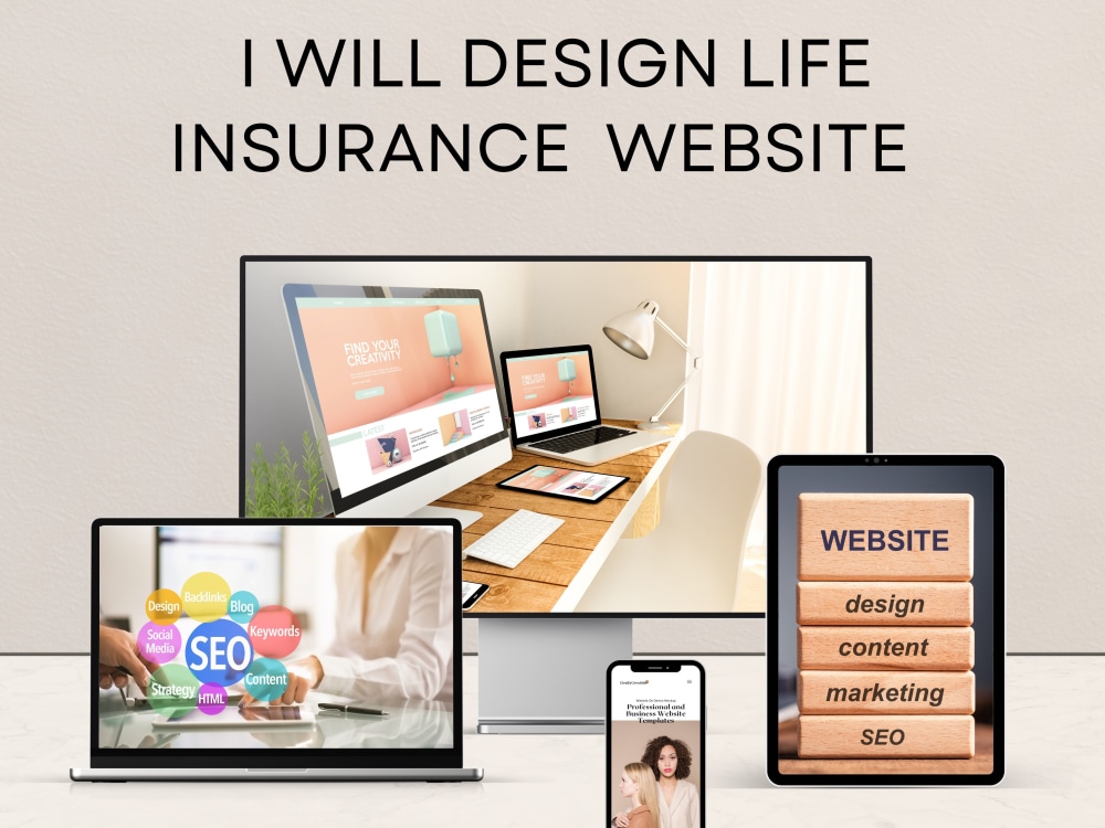 A converting life insurance website life coaching, website insured ...