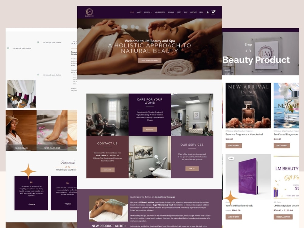 Beauty | spa | cosmetics | body gym website | Upwork