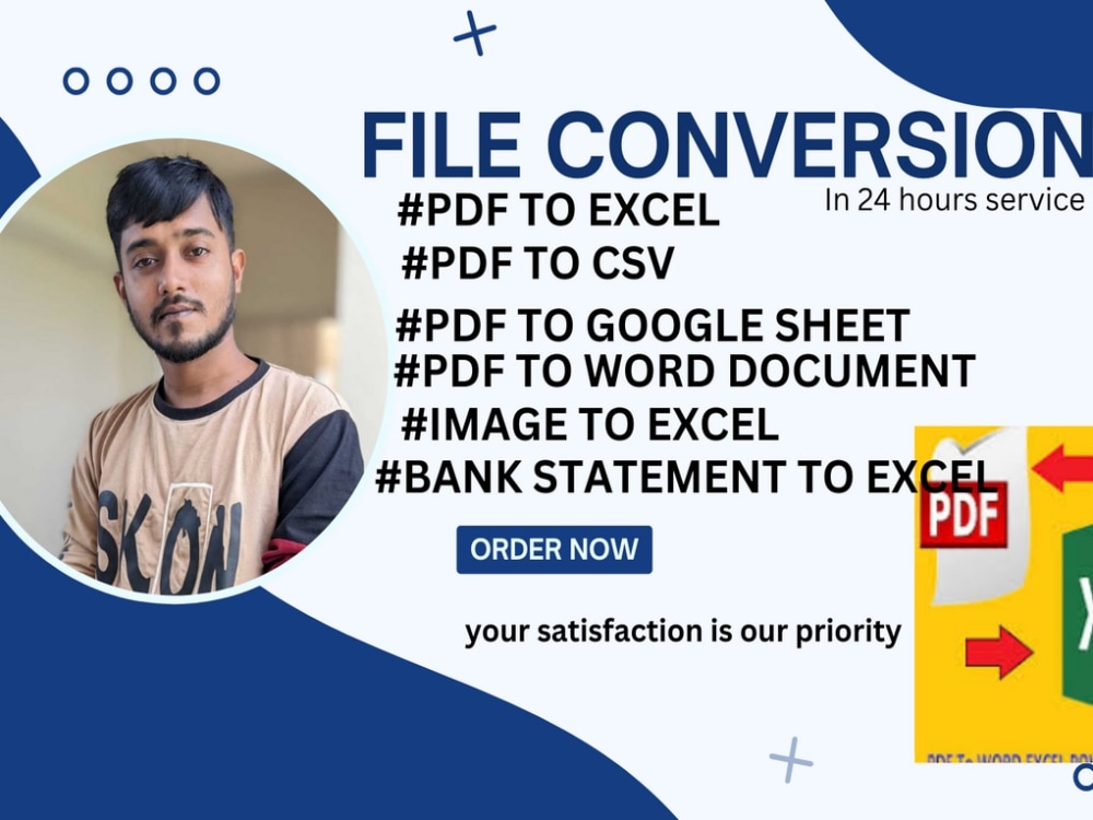 Convert your PDF, image file manually converted to an editable word, excel | Upwork