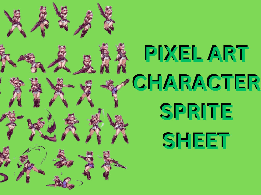 8 bit , 16 pit pixel art, sprite sheet, pixel art tileset, pixel ...