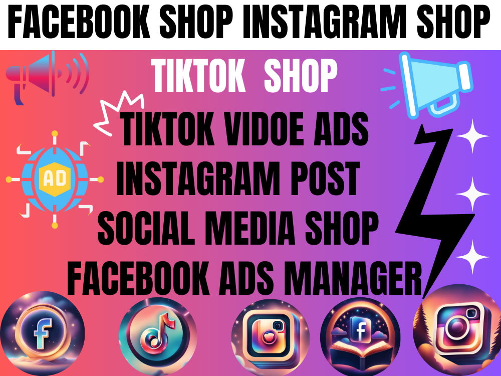 Set up Facebook shop Instagram shop tiktok shop Facebook ads Instagram ... Set up Facebook shop Instagram shop tiktok shop Facebook ads Instagram ...