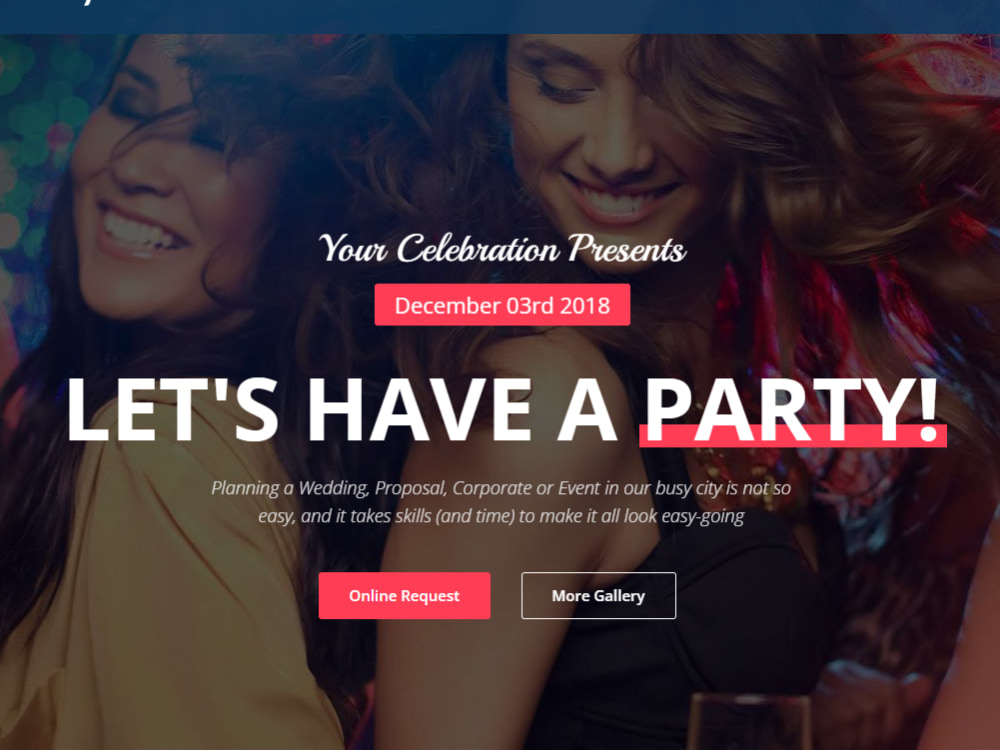 Party rentals website, event rentals website, party | Upwork