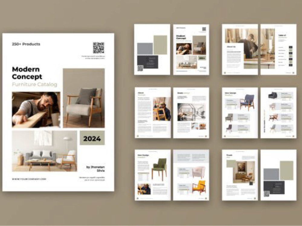 Creative catalog, sale sheet, product catalogue design or modern ...
