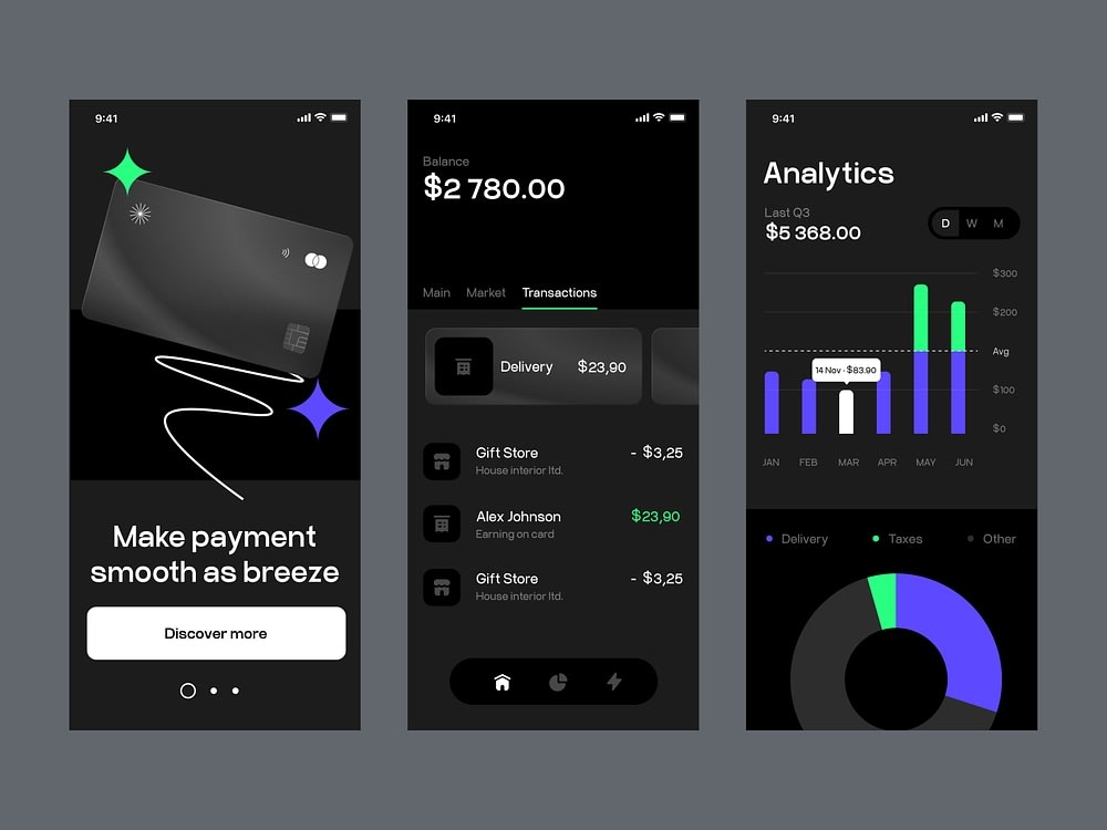 Fintech UI UX, fintech webapp, fintech finance UX , crypto trading UI ...