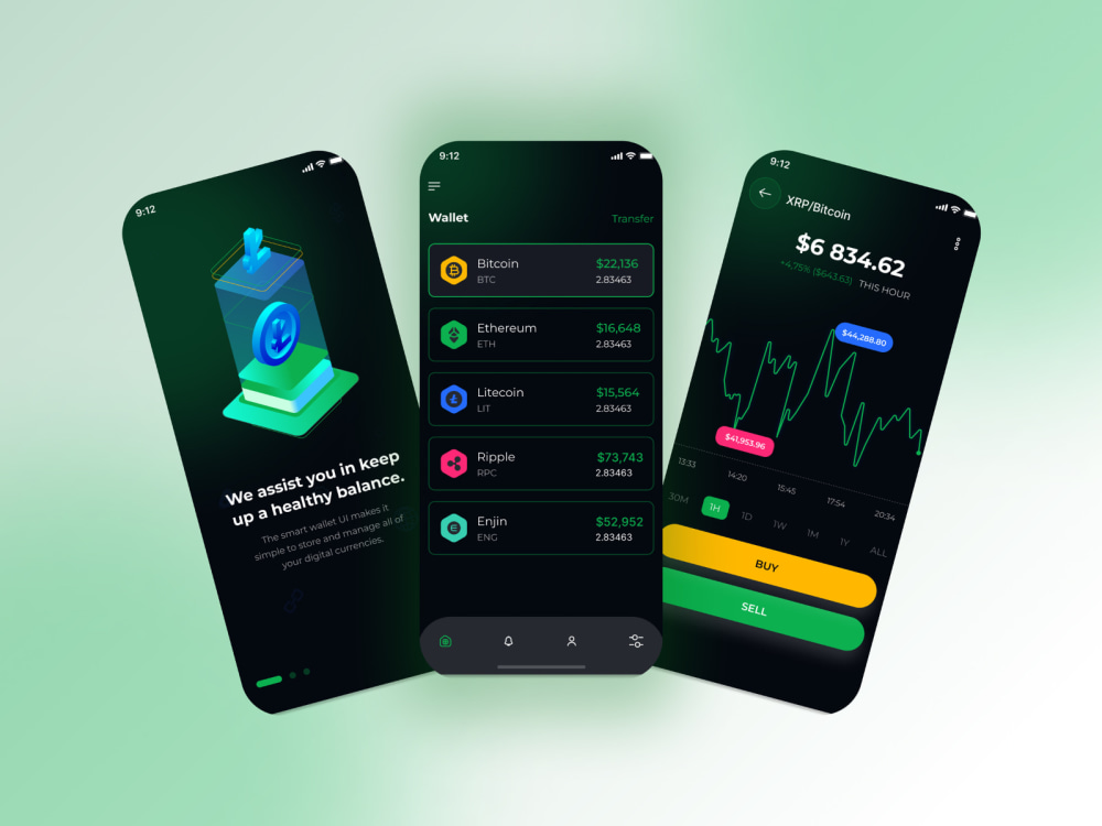 A Amazing & Modern Crypto wallet Mobile app UIUX design | Figma Expert ...